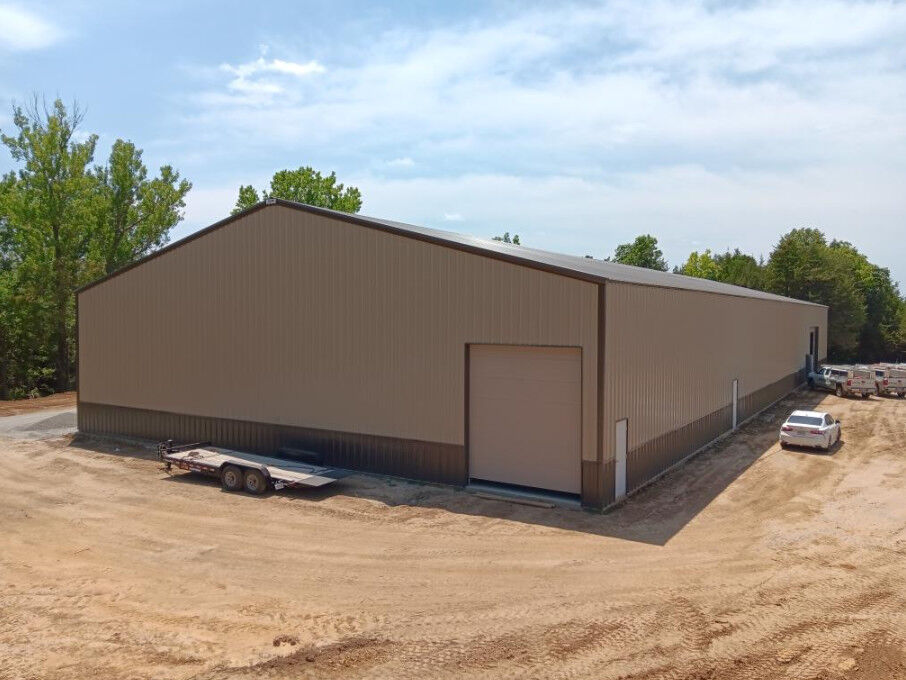 Rockwool Insulation Metal Warehouse Building Steel Structure With Round ...